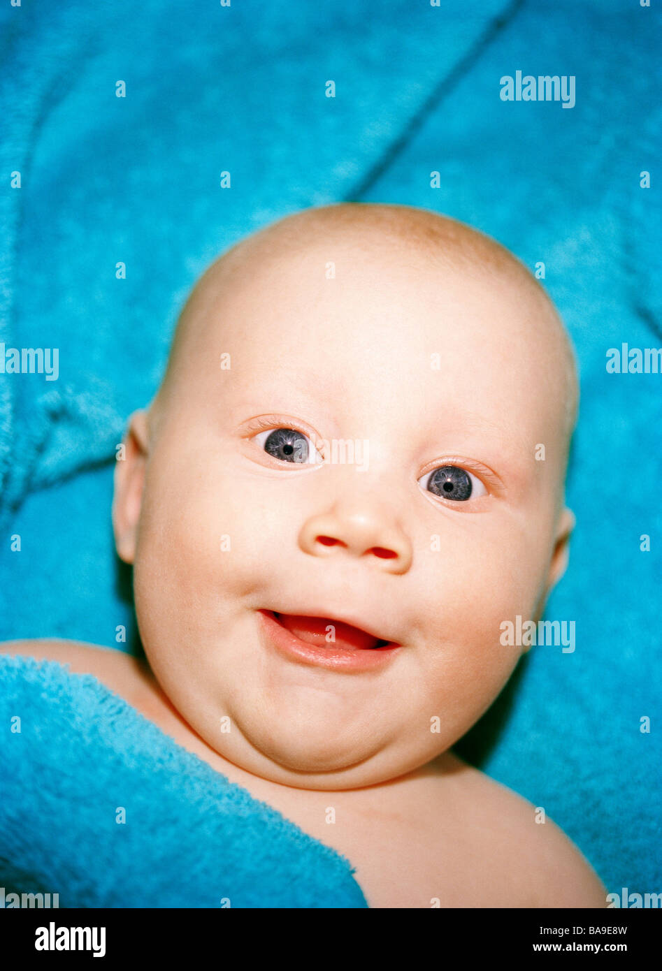 Portrait of a smiling baby, Stockholm, Sweden Stock Photo - Alamy