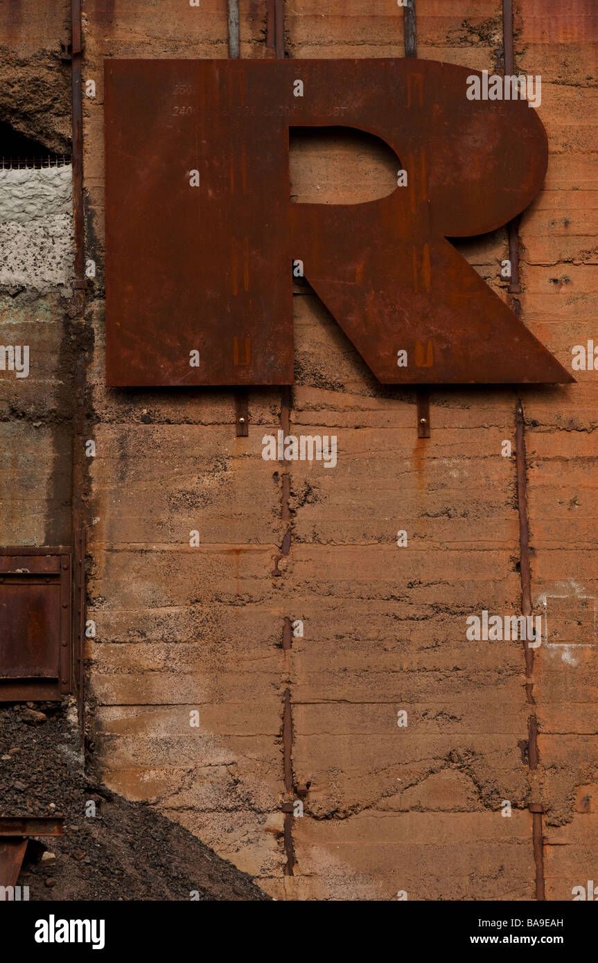 Copper lettering Cobar New South Wales Australia Stock Photo - Alamy