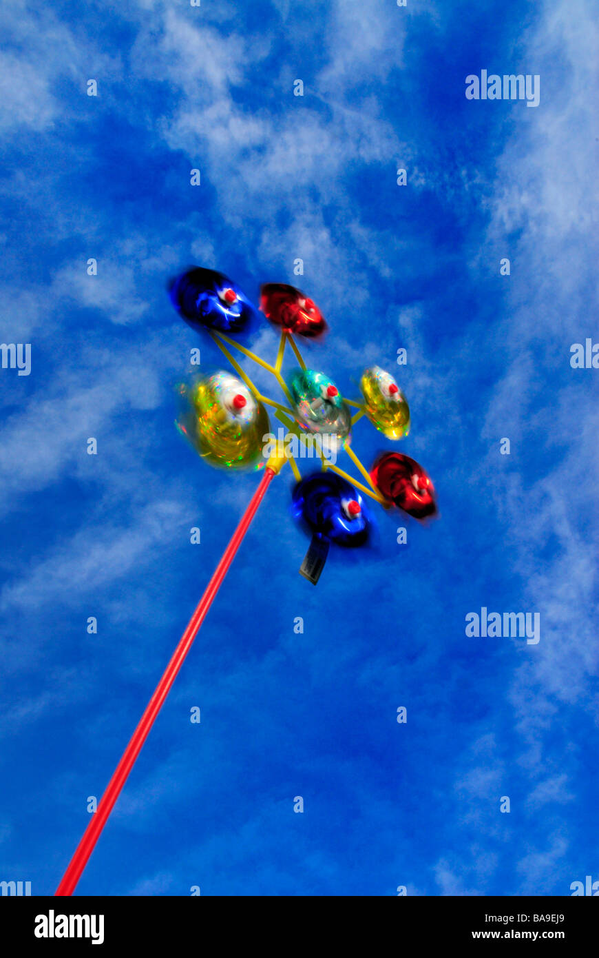 Toy Windmill Blowing in the Wind Stock Photo - Alamy
