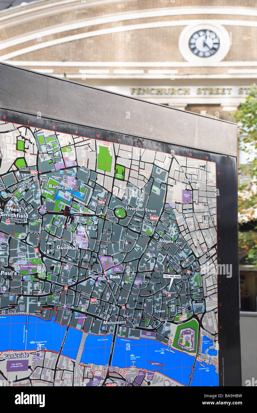 Square mile city of london map hi-res stock photography and images - Alamy