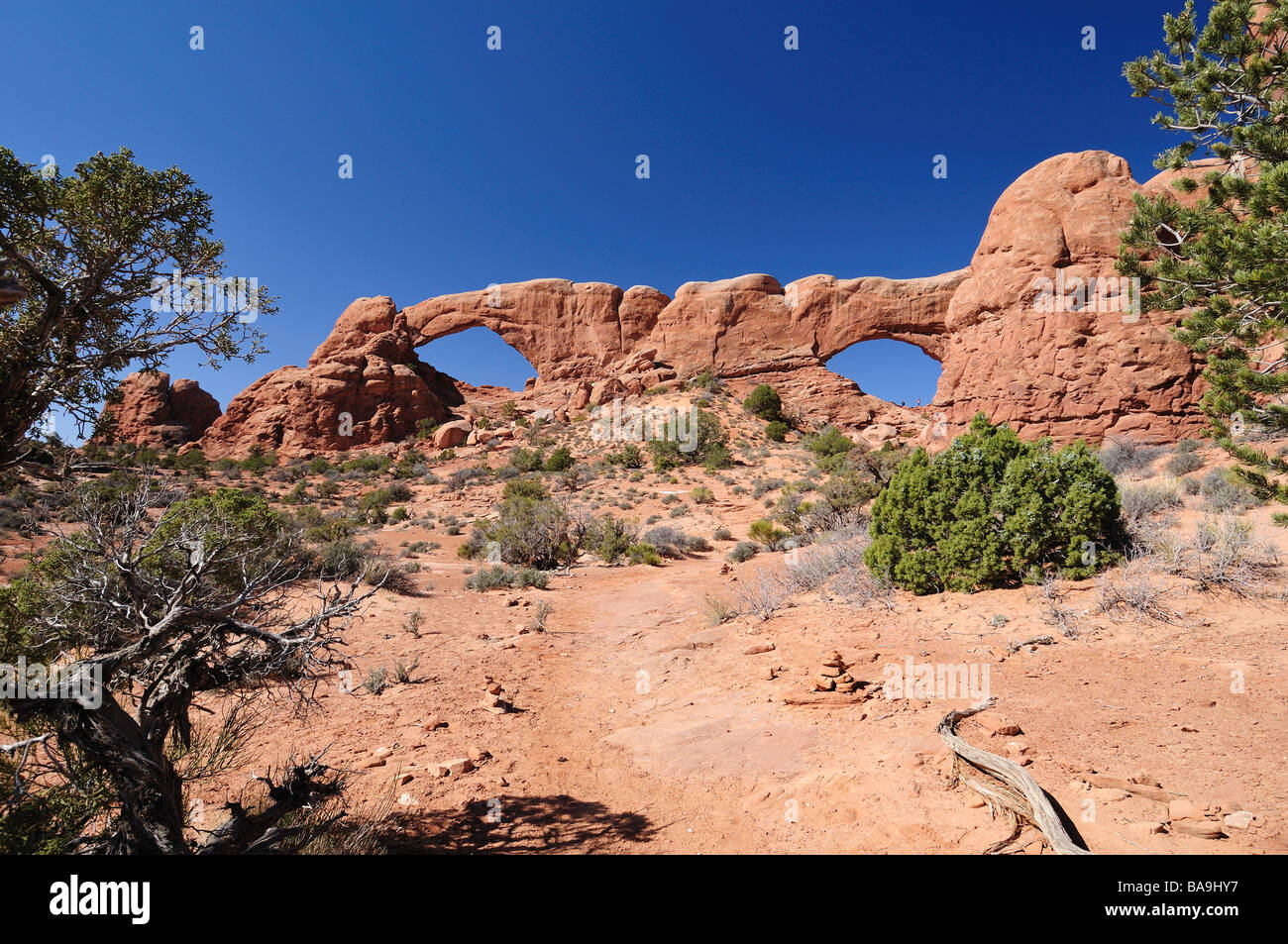 North and South Windows, Arches National Park, Utah Stock Photo - Alamy