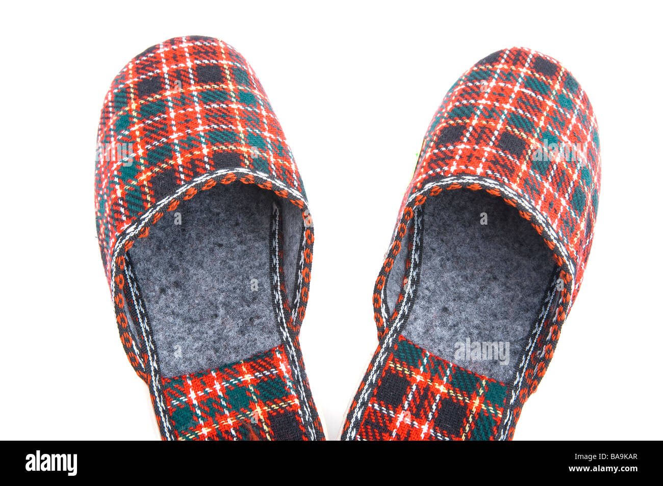object on white woman slippers close up Stock Photo - Alamy