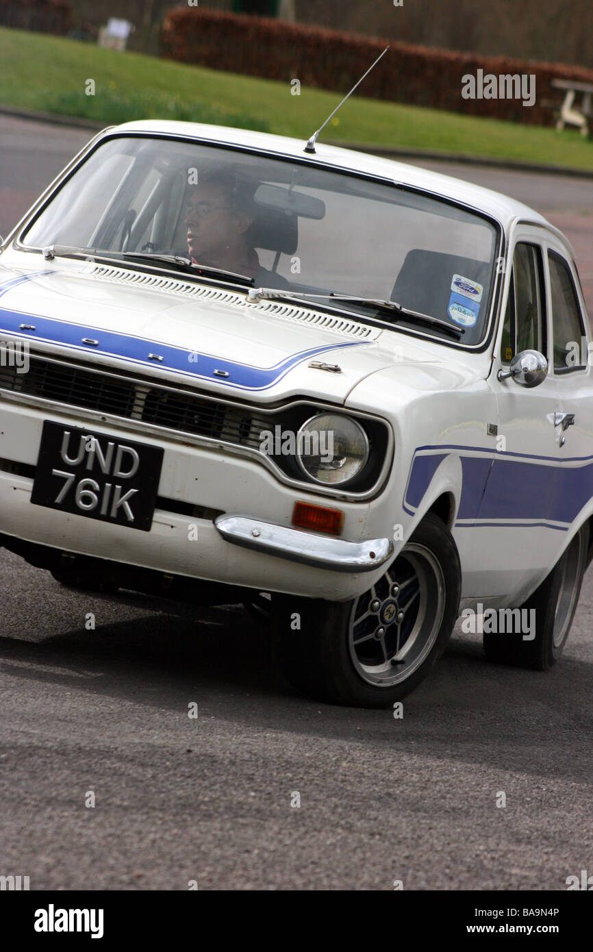 Ford Escort mk1 RS2000 cornering at speed during an autotest event in ...