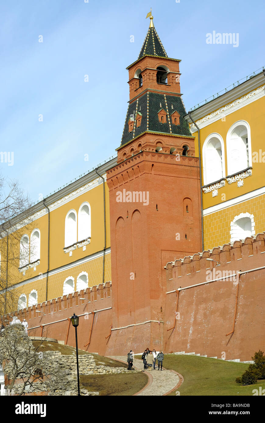 Moscow Kremlin tower and Kremlin Wall Moscow Russia Stock Photo - Alamy