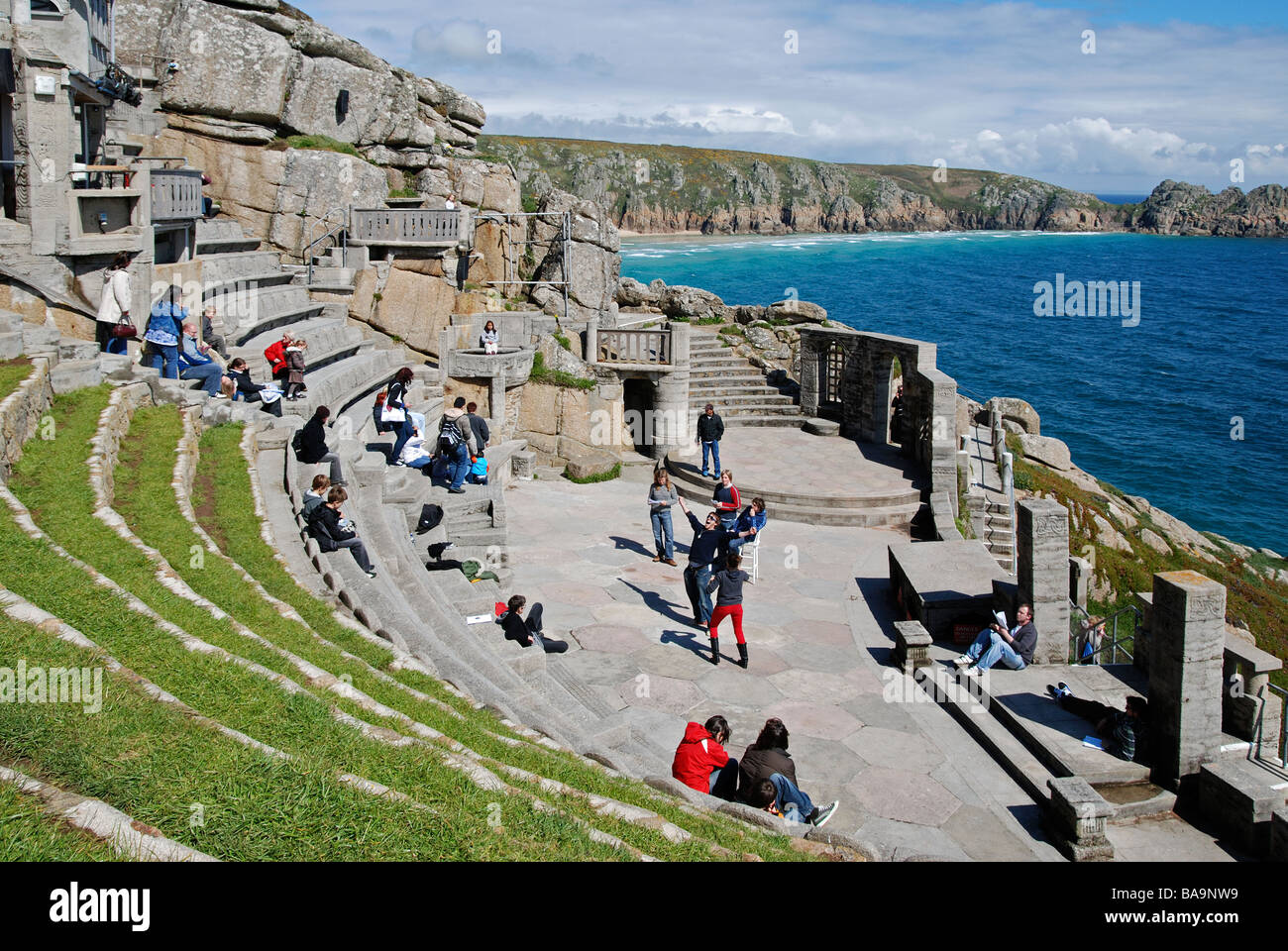 actors rehearsing at the minack theatre,porthcurno,cornwall,uk Stock ...