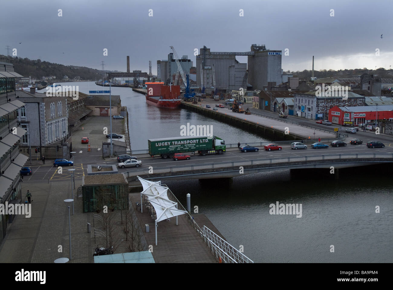 docks and bridge over river lee cork republic of ireland Stock Photo ...