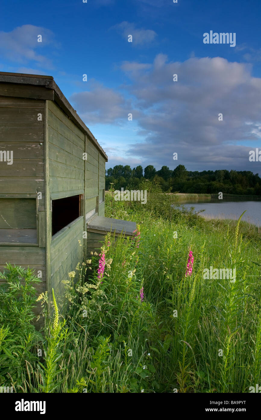 A Bird Hide at the The Messingham Sand Quarry Nature Reserve. Owned by ...