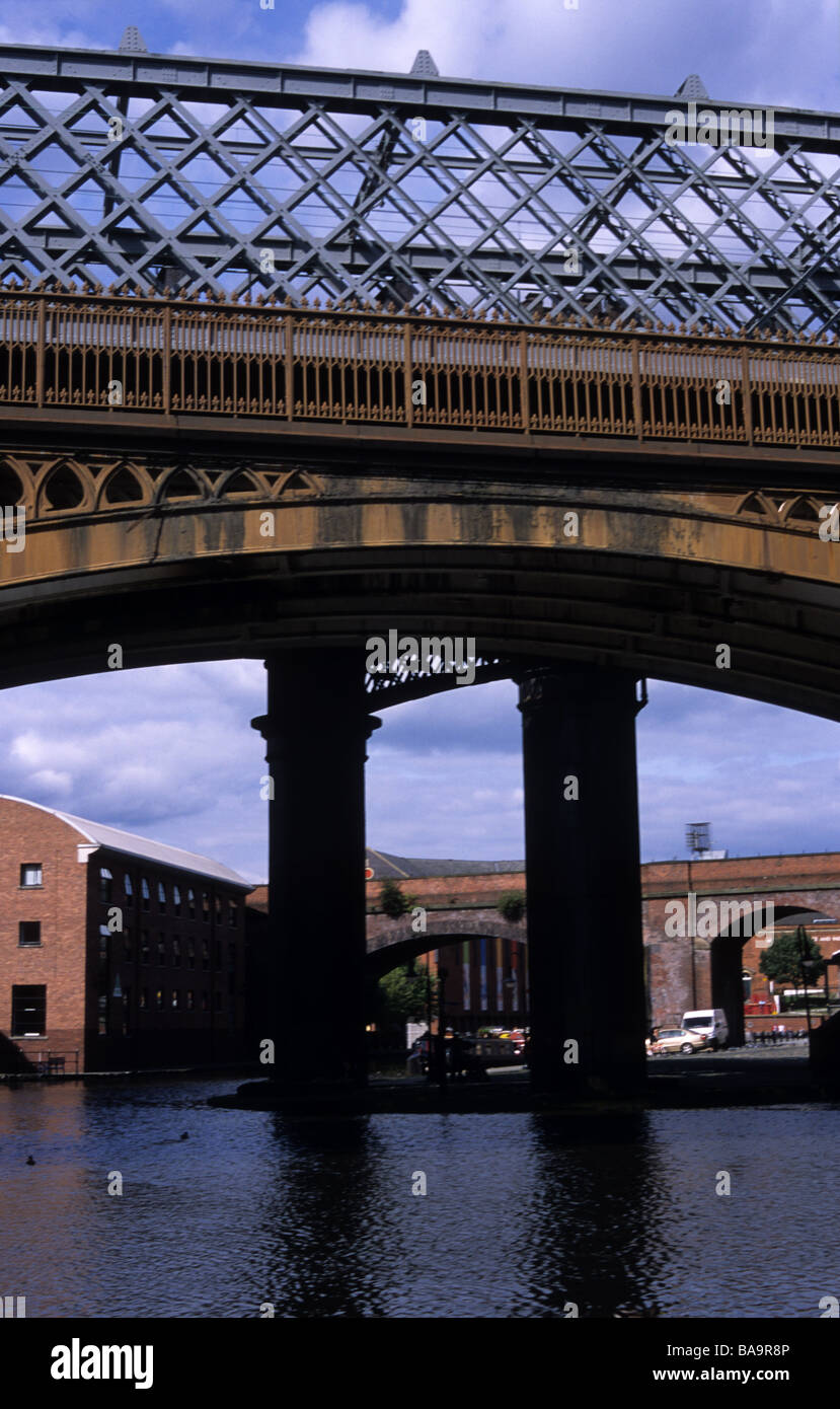 Railway Crossing Bridgewater Canal, Manchester Stock Photo - Alamy