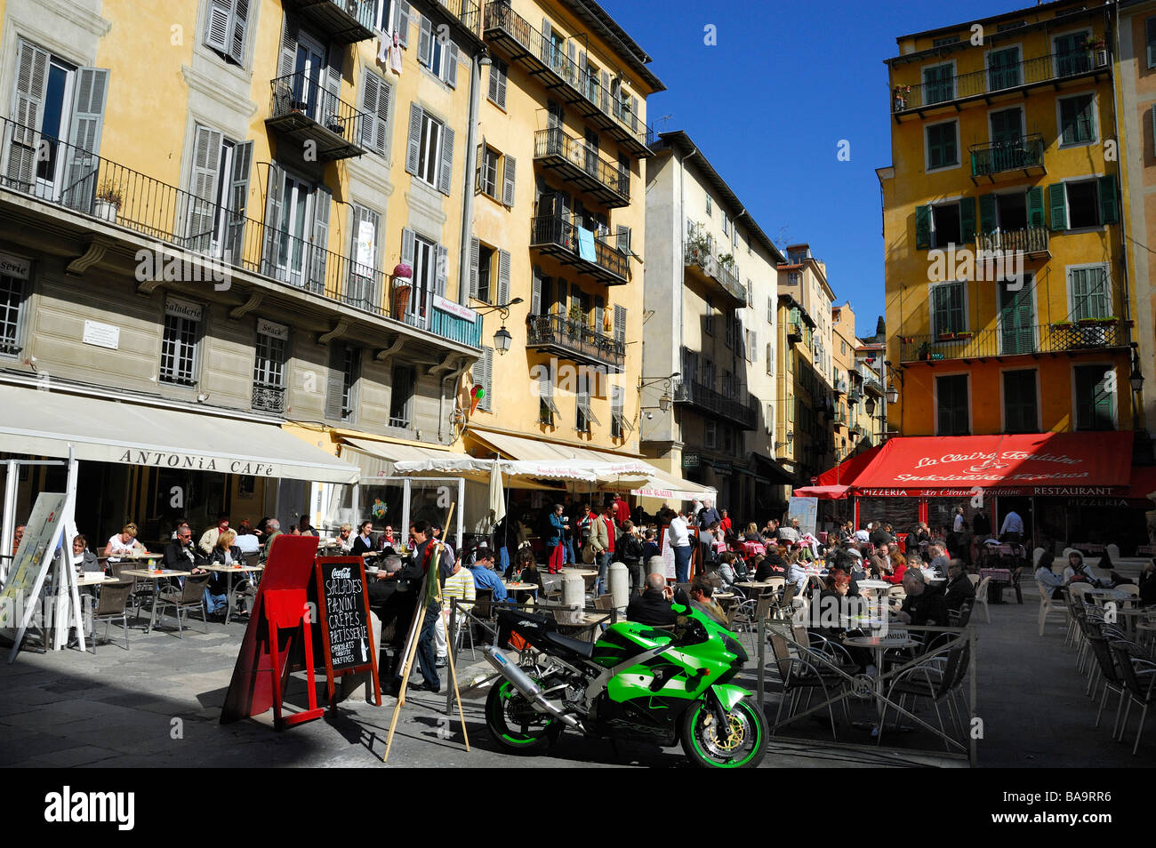 Place Rossetti, old town of Nice, France Stock Photo - Alamy