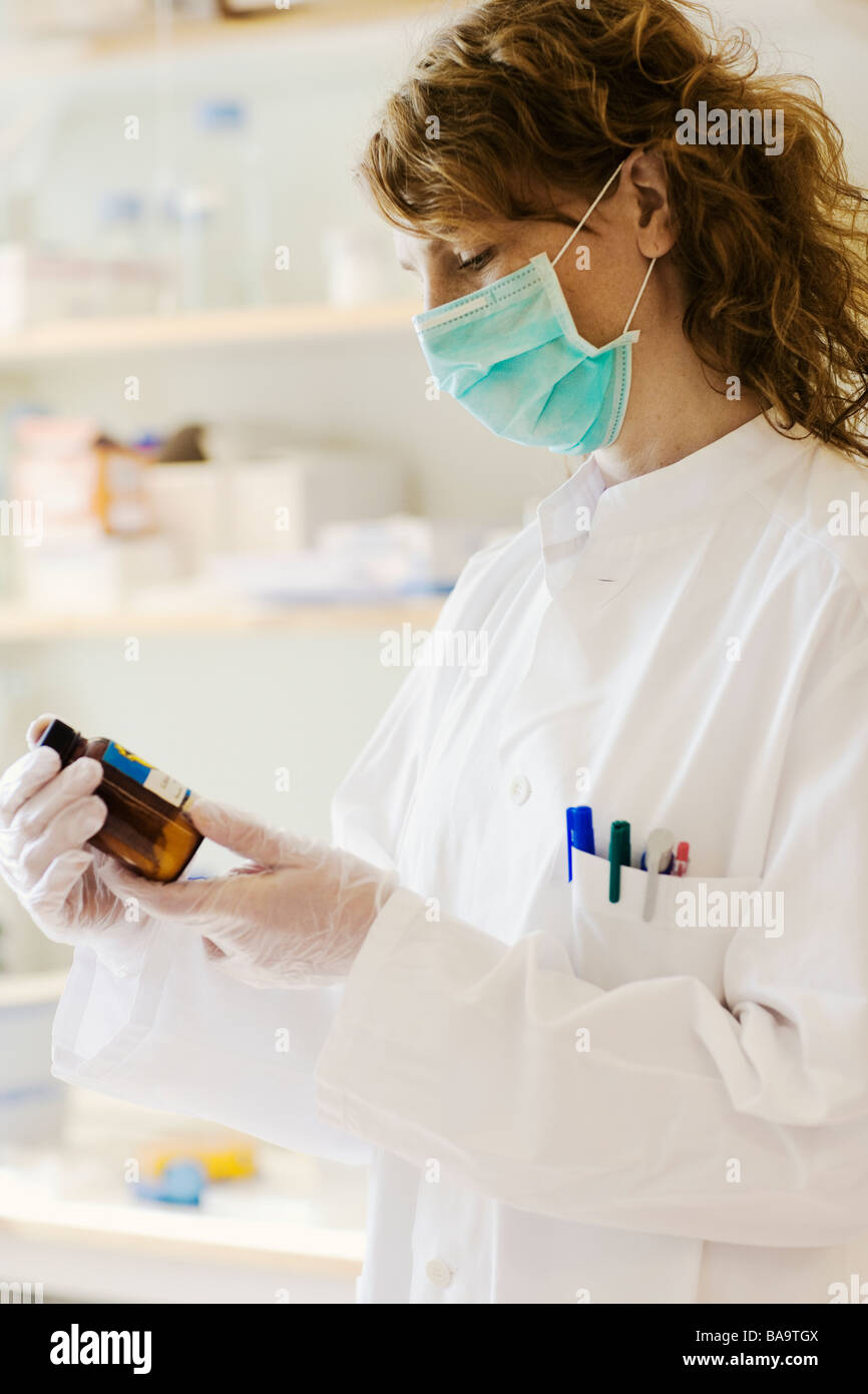 A female researcher in a laboratory Stock Photo - Alamy