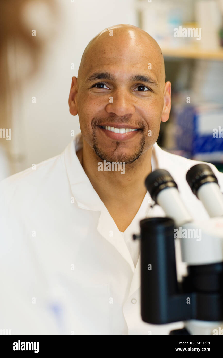 A male researcher in a laboratory, Sweden Stock Photo - Alamy