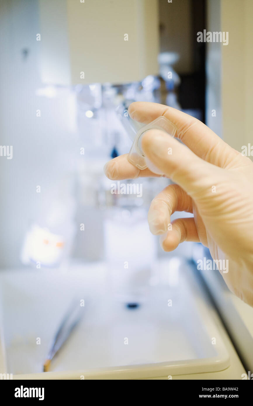 A test injection in a laboratory, Sweden Stock Photo - Alamy