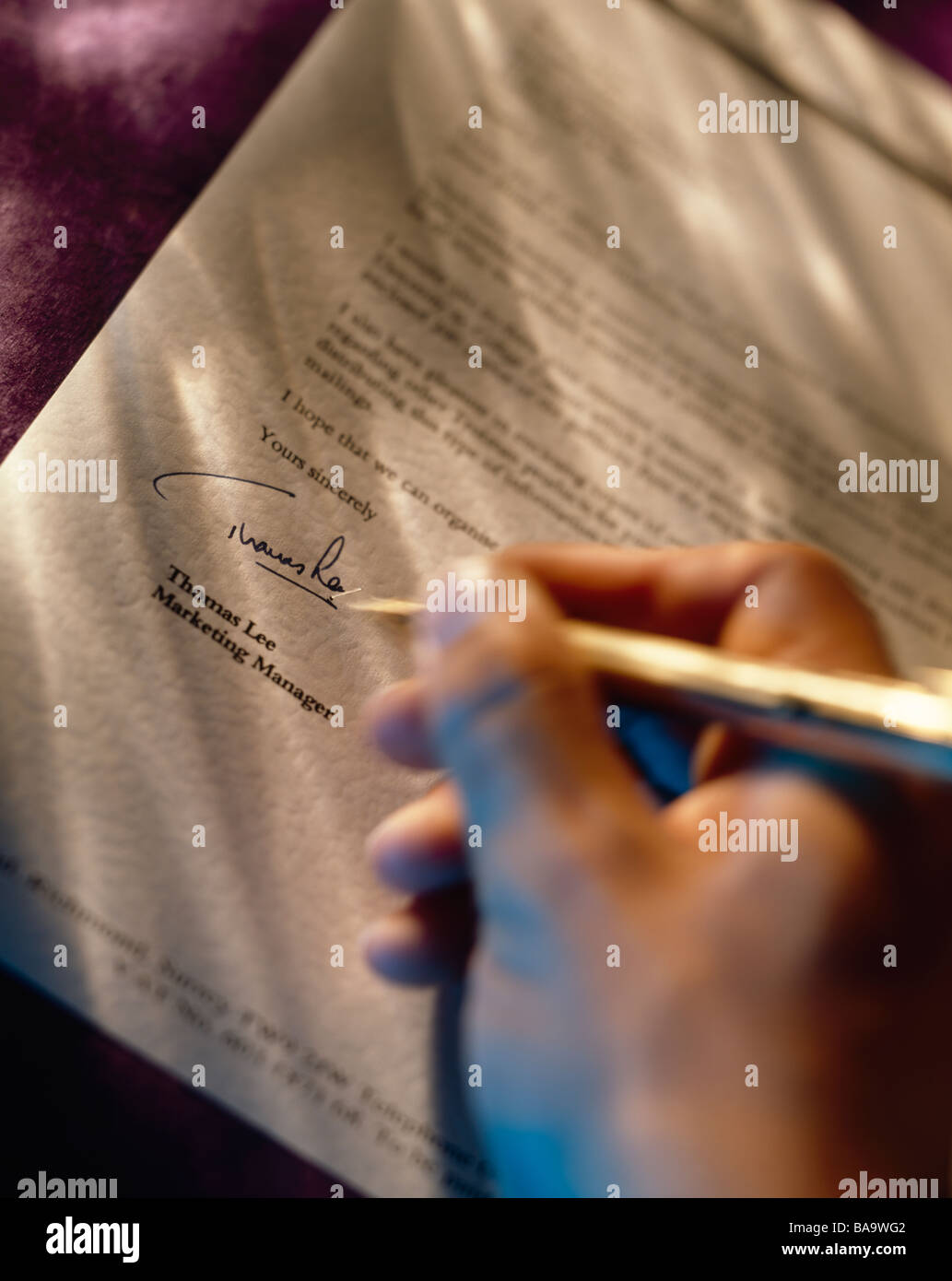 Official signature hi-res stock photography and images - Alamy