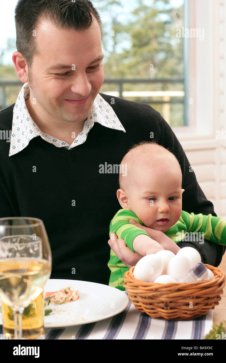 A Scandinavian father and son Stock Photo - Alamy