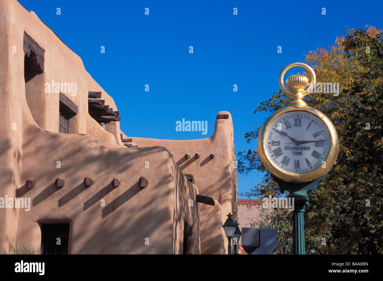 The Spitz Clock in front of the Museum of New Mexico Old Town Santa Fe ...