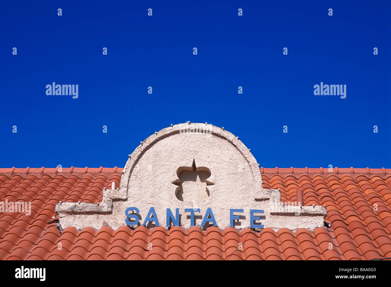 Santa fe sign spanish hi-res stock photography and images - Alamy