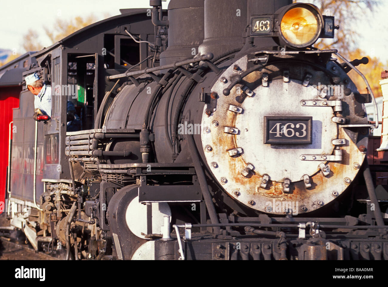 Steam train at the Cumbres and Toltec Scenic Railroad depot Chama New ...
