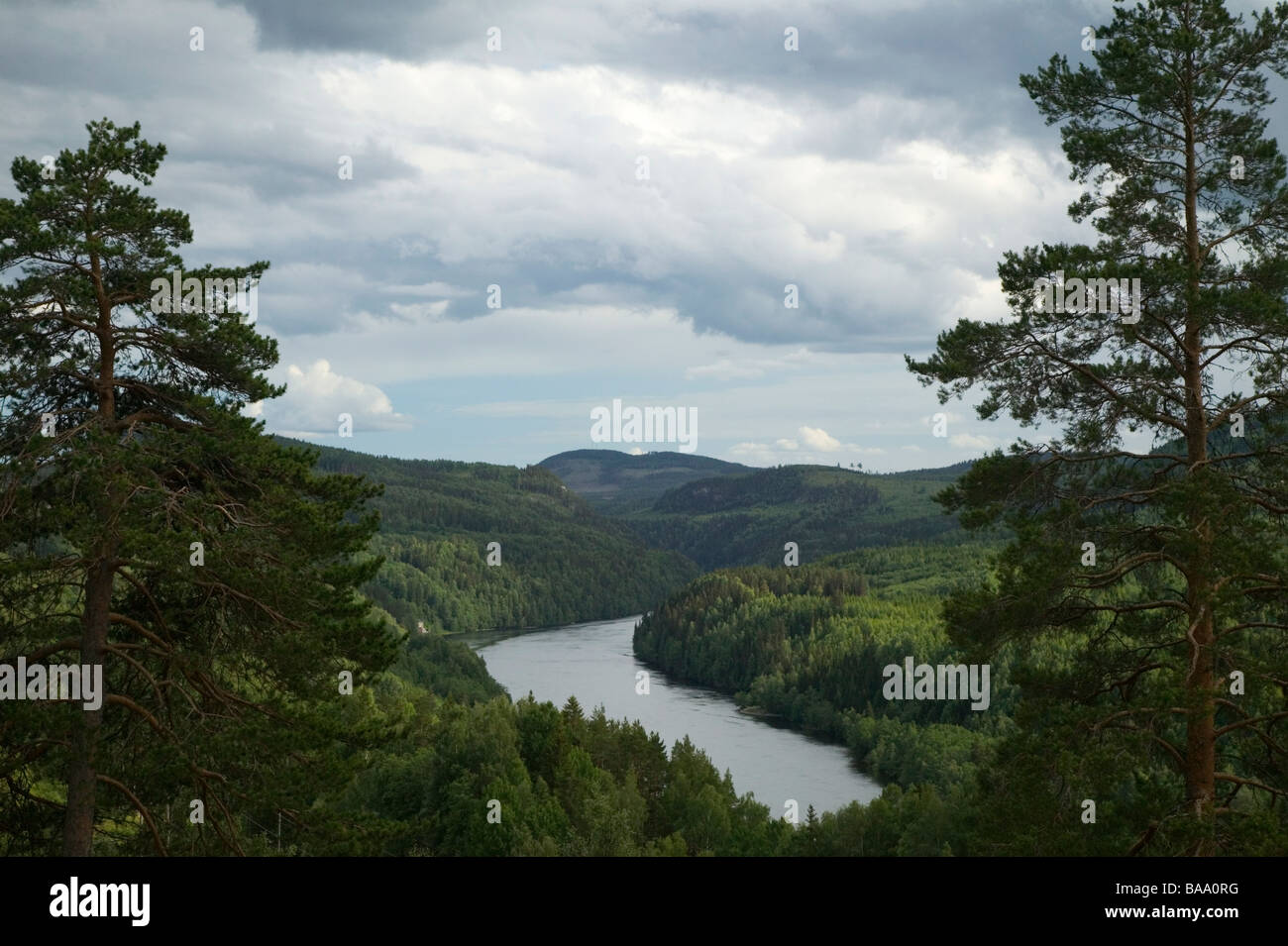 View of a river Sweden Stock Photo - Alamy