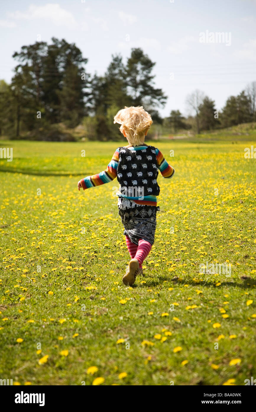 Scandinavian woman happy blonde running hi-res stock photography and ...
