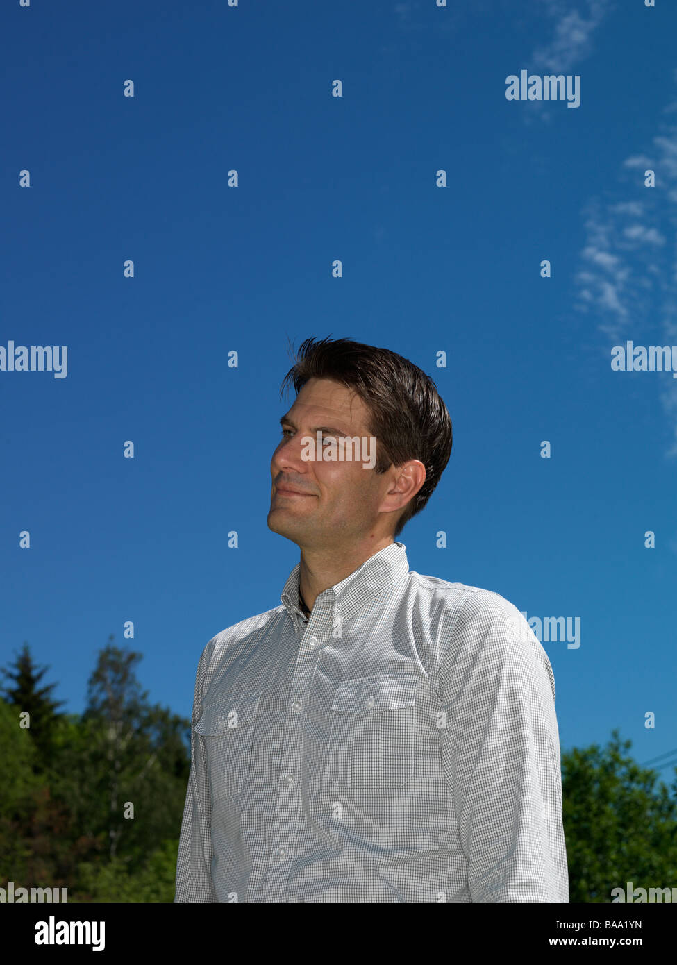Old man smiles looking clear hi-res stock photography and images - Alamy