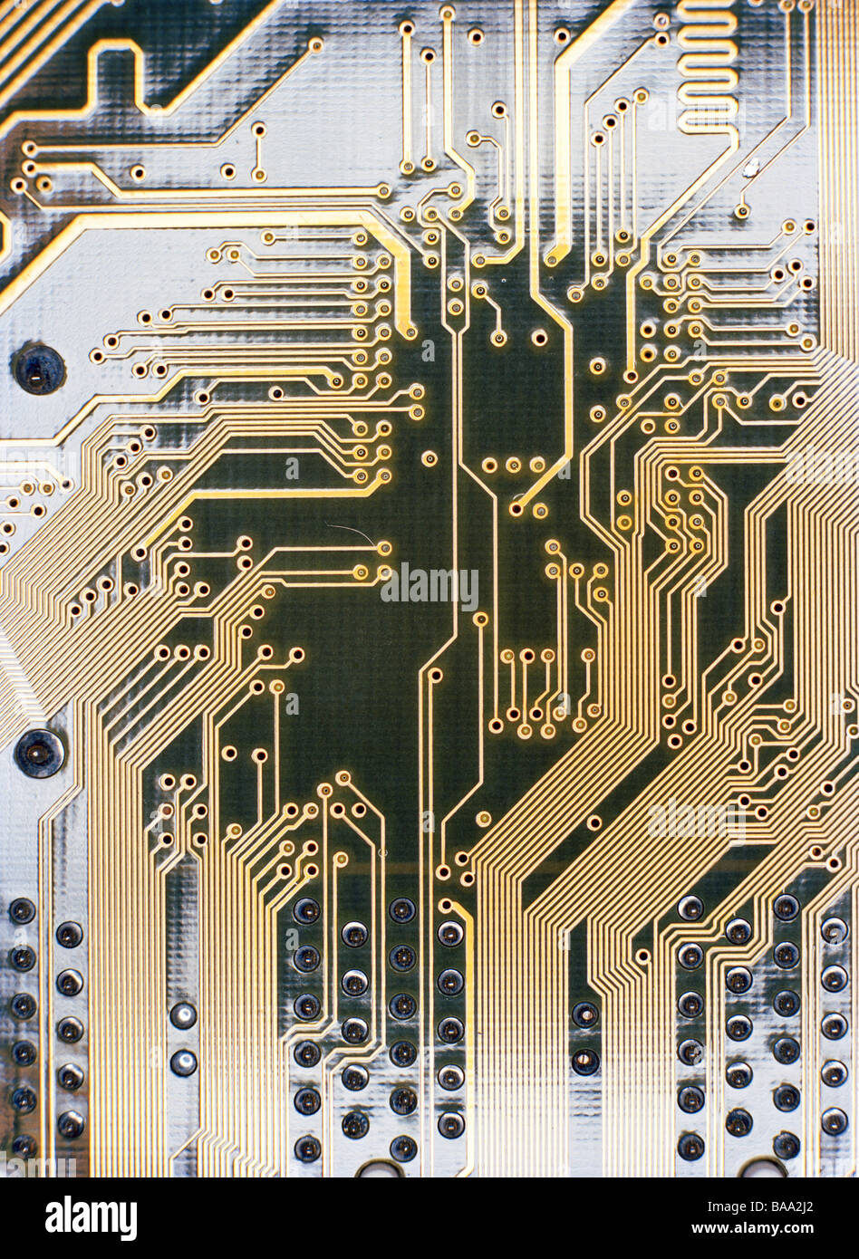 Printed circuit card, close-up Stock Photo - Alamy