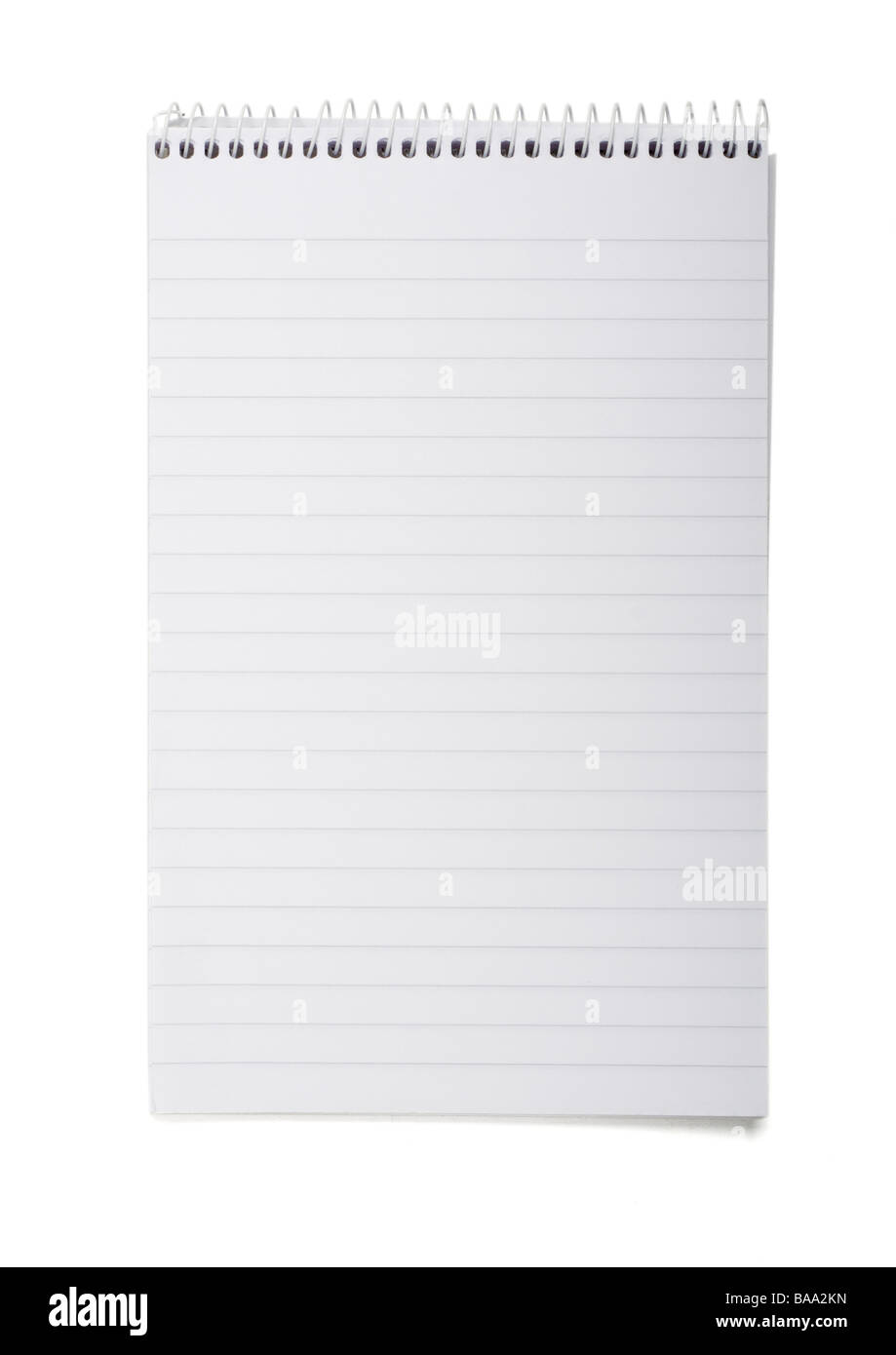Spiral notepad on white background Stock Photo - Alamy