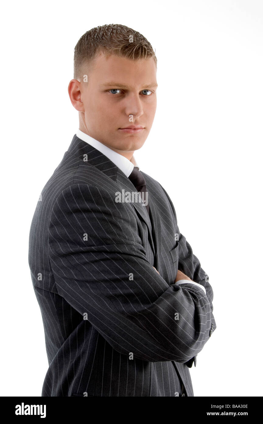 side view of young boss Stock Photo - Alamy