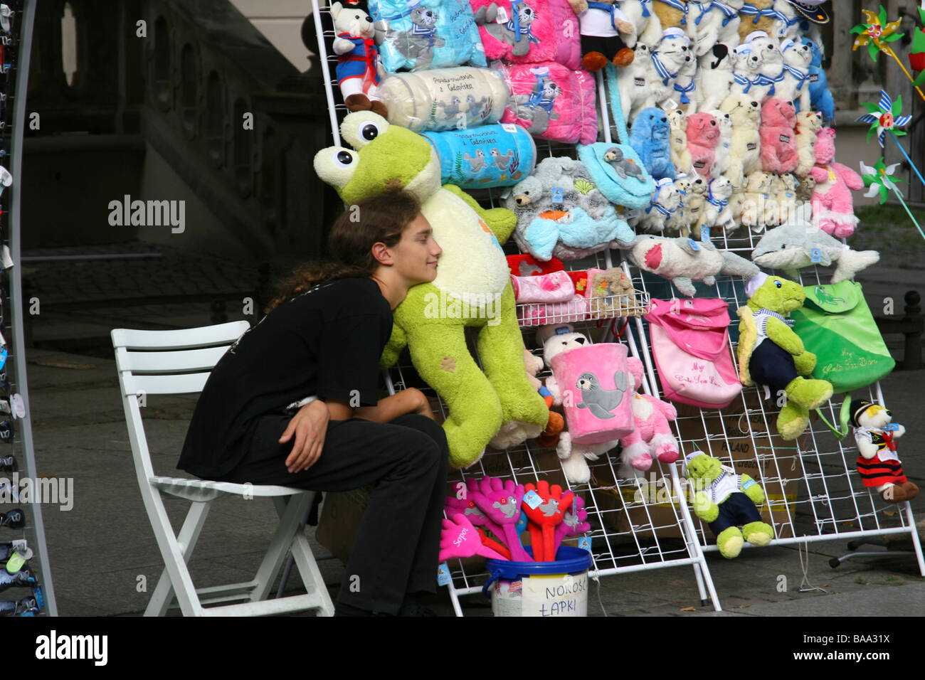 A boy selling toys and gifts Stock Photo - Alamy