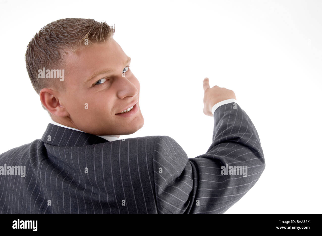 Pointing back hi-res stock photography and images - Alamy