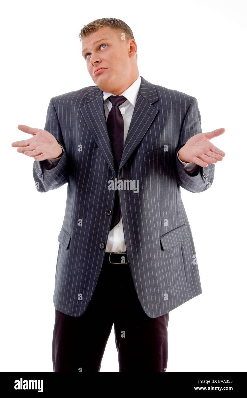 confused young employee Stock Photo - Alamy