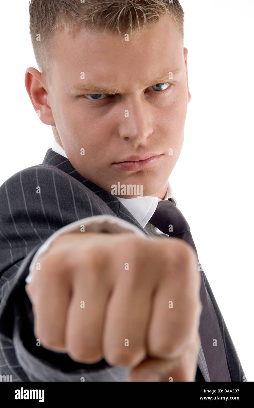 close up of manager showing punch Stock Photo - Alamy