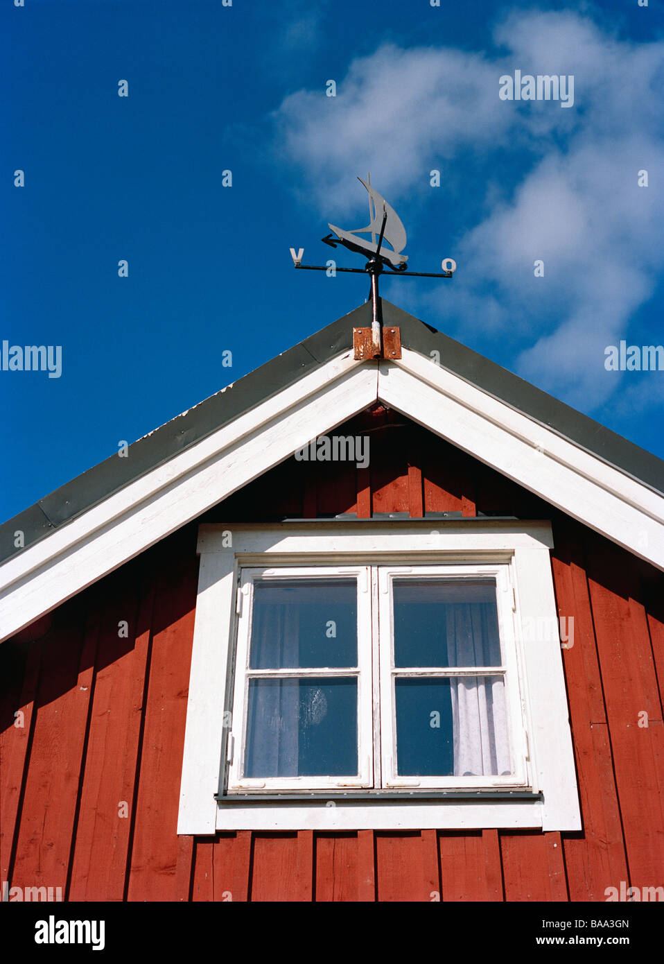 A red cottage, Sweden Stock Photo - Alamy