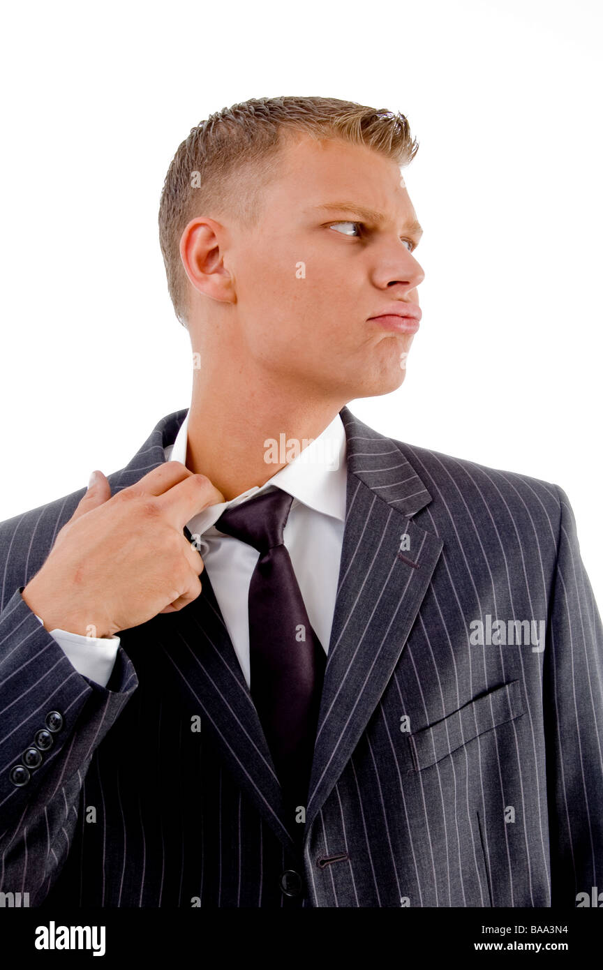 side view of professional stressed Stock Photo - Alamy