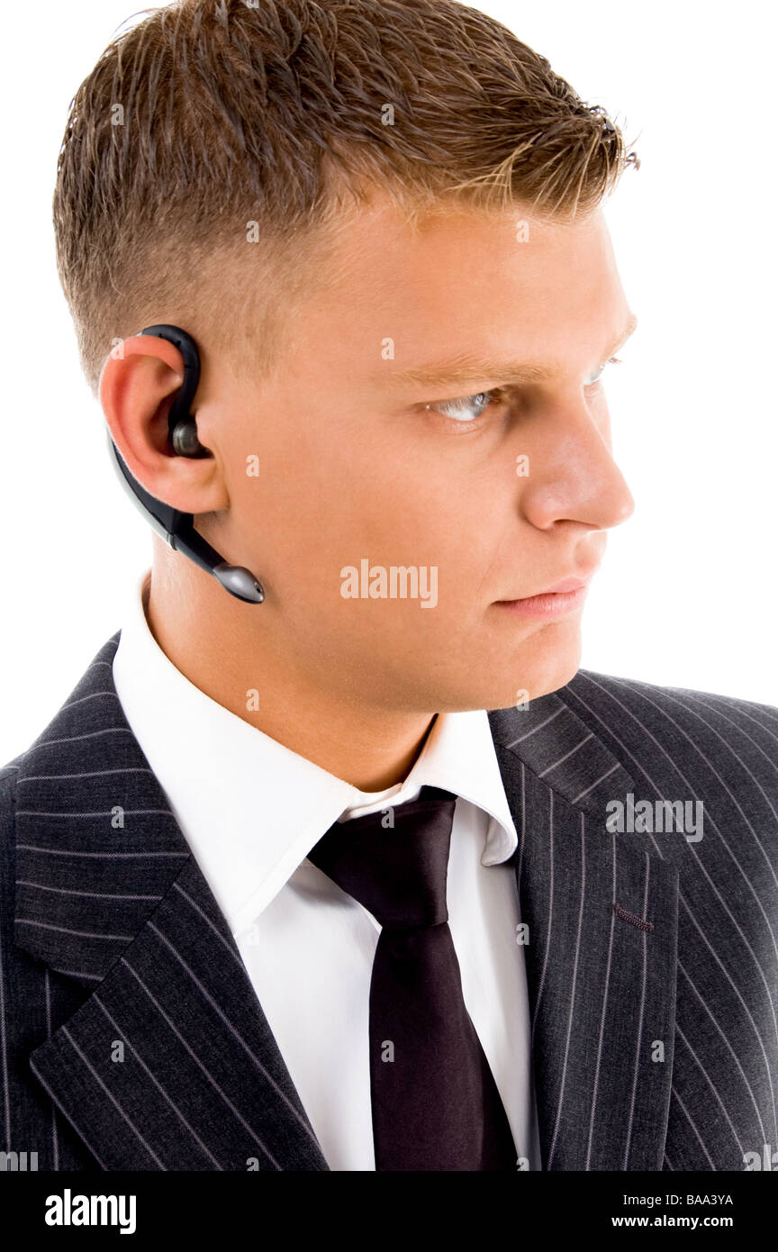 professional man posing with bluetooth Stock Photo - Alamy