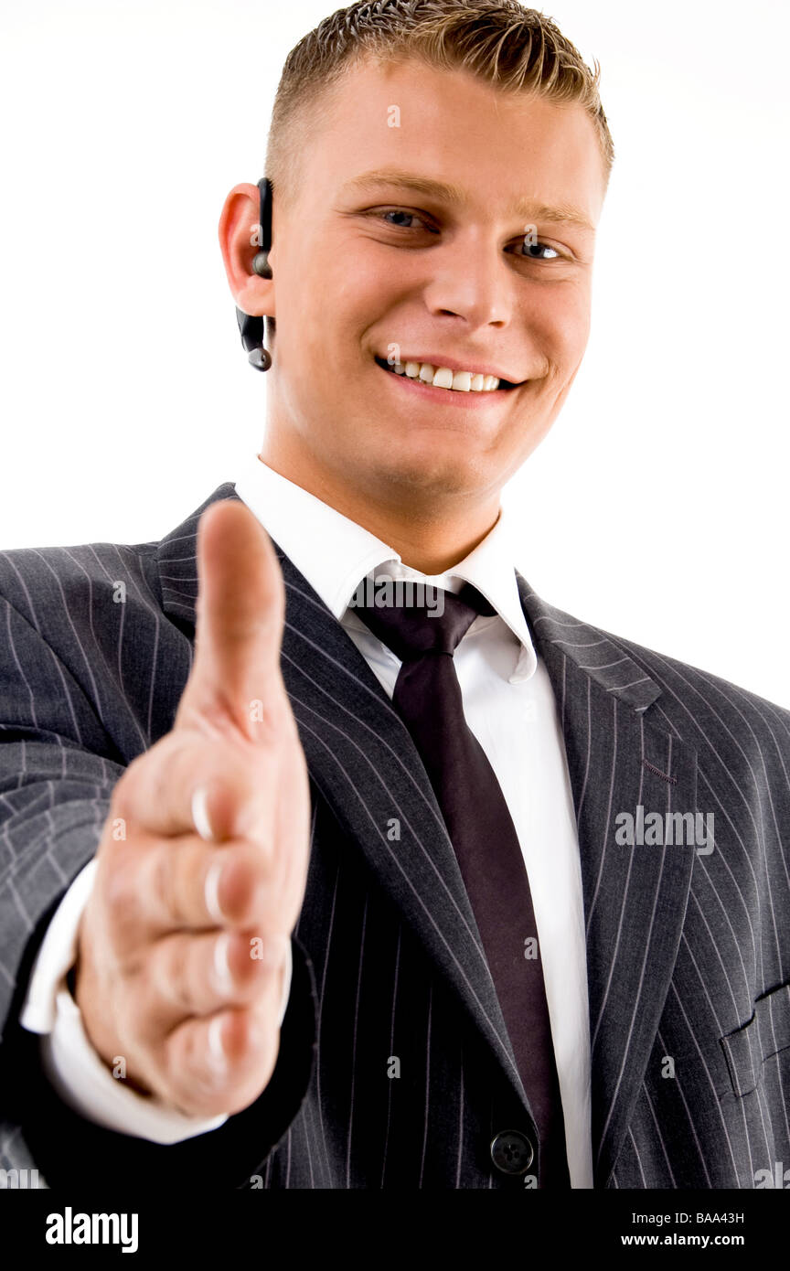 friendly businessman offering handshake Stock Photo - Alamy