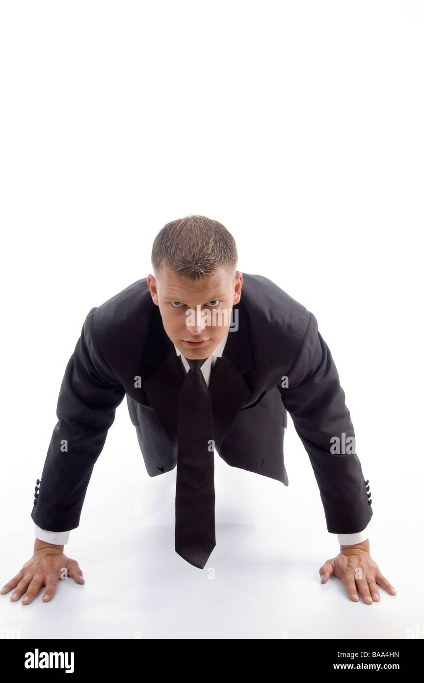 handsome service provider doing pushups Stock Photo - Alamy