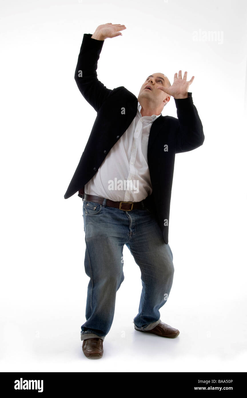 Pushing pose hi-res stock photography and images - Alamy
