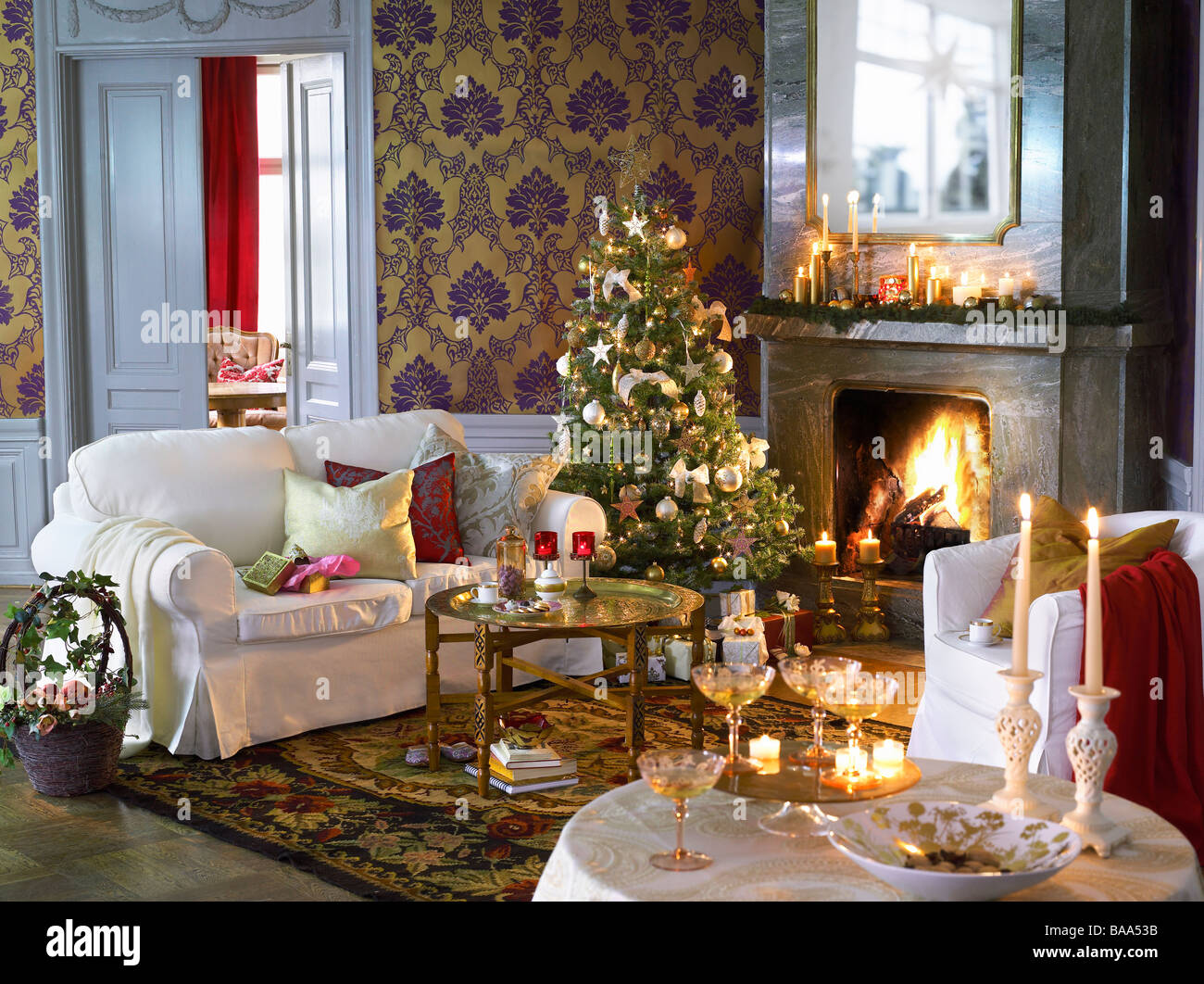 Christmas candles tree sweden hi-res stock photography and images - Alamy