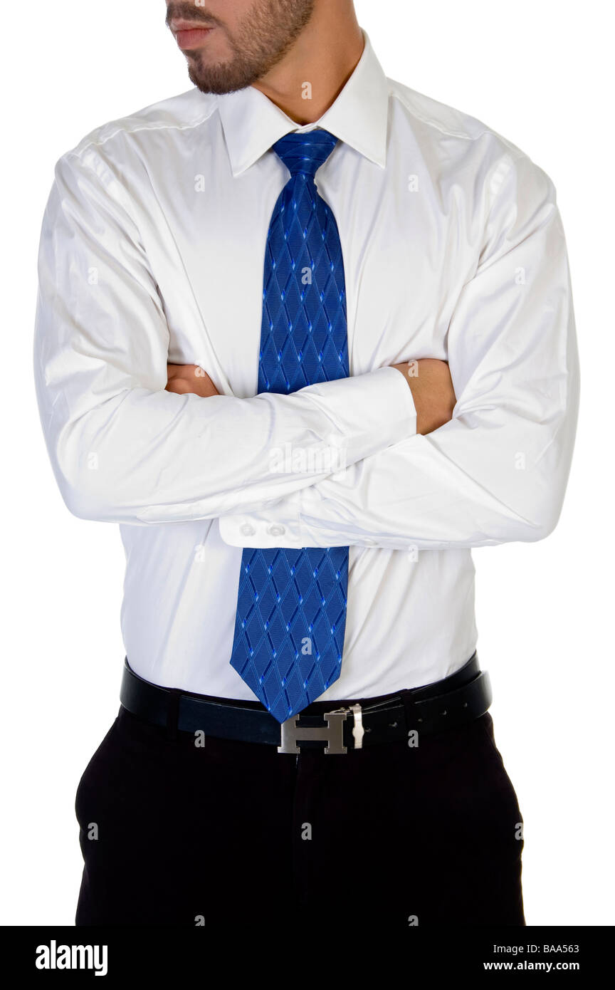 man with folded hands Stock Photo - Alamy
