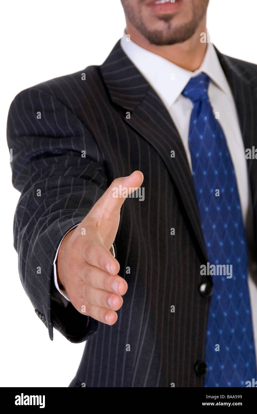 man offering hand shake Stock Photo - Alamy