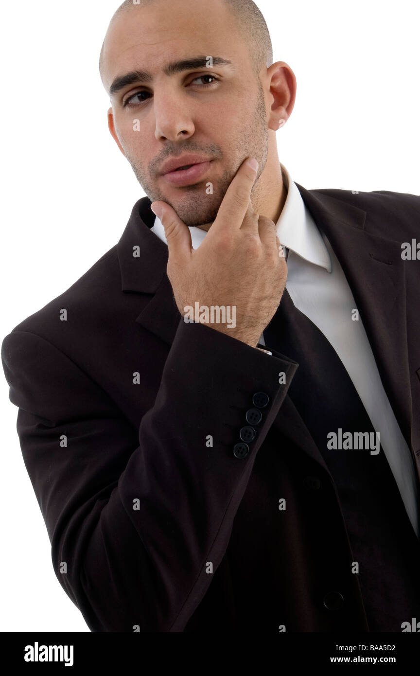 smart pose of young corporate man Stock Photo - Alamy