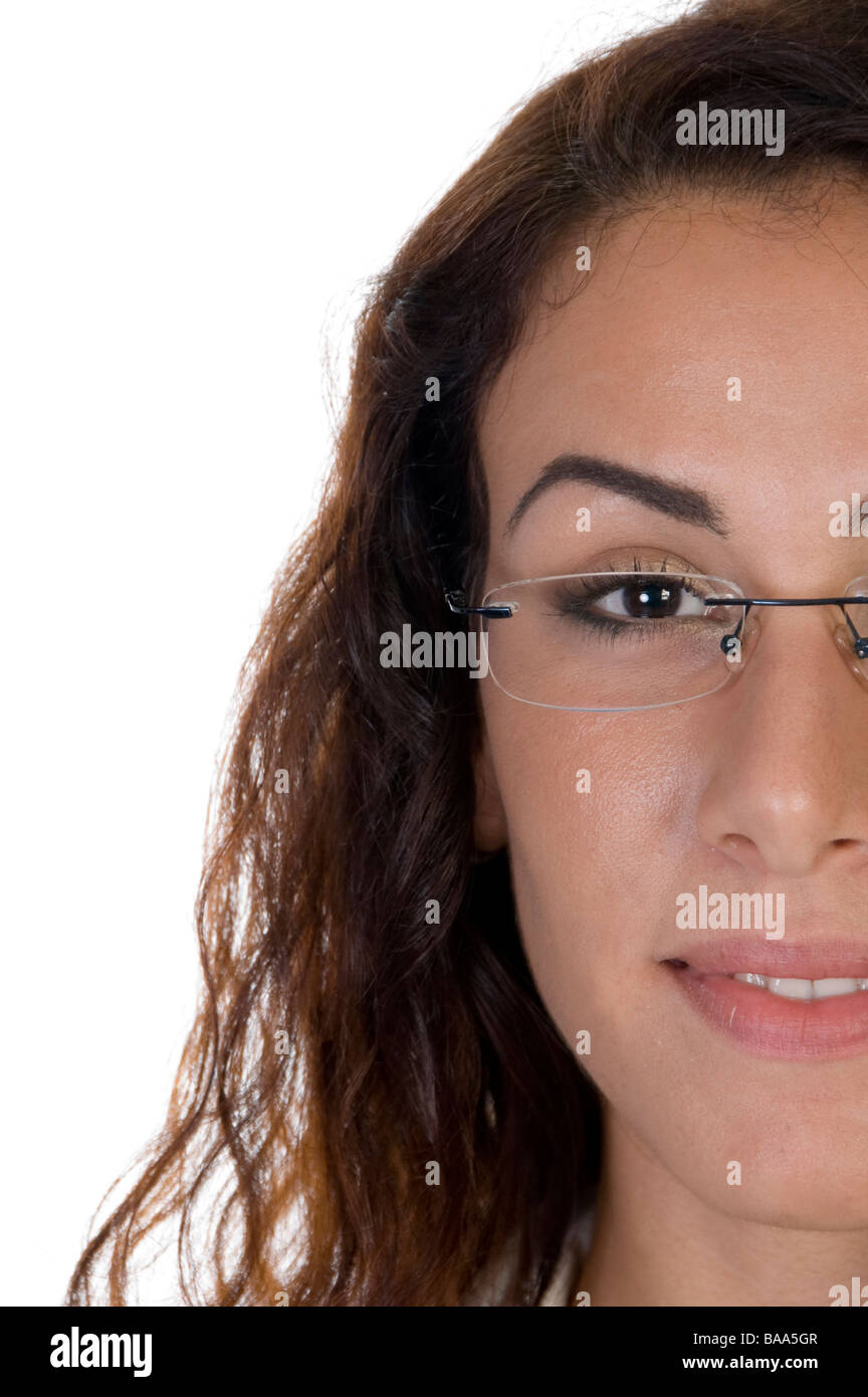 half face of lady Stock Photo - Alamy