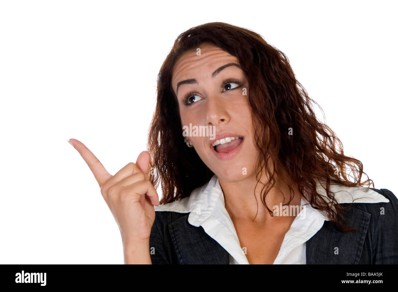 Mature businesswoman pointing something hi-res stock photography and ...