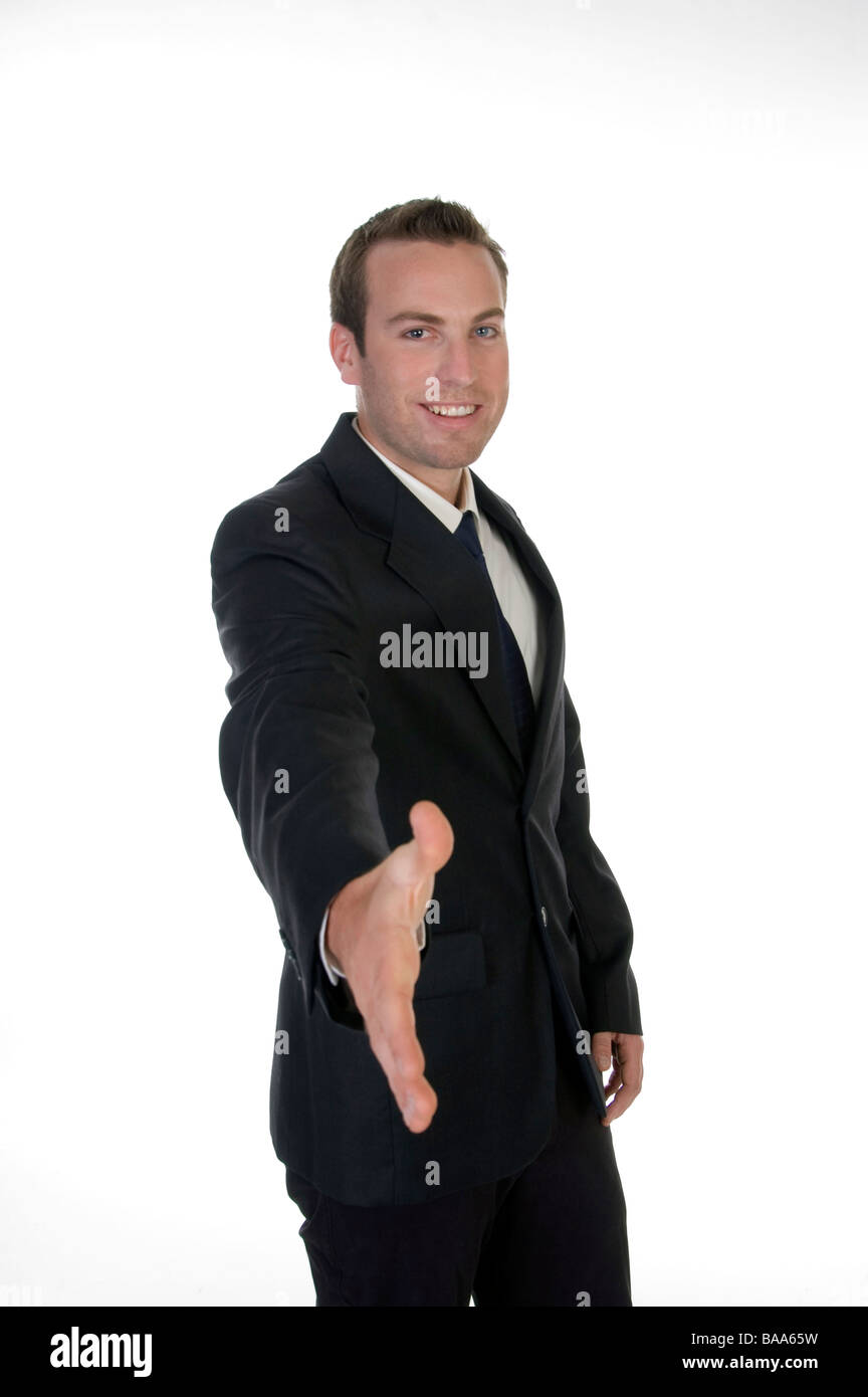 businessman offering handshake Stock Photo - Alamy
