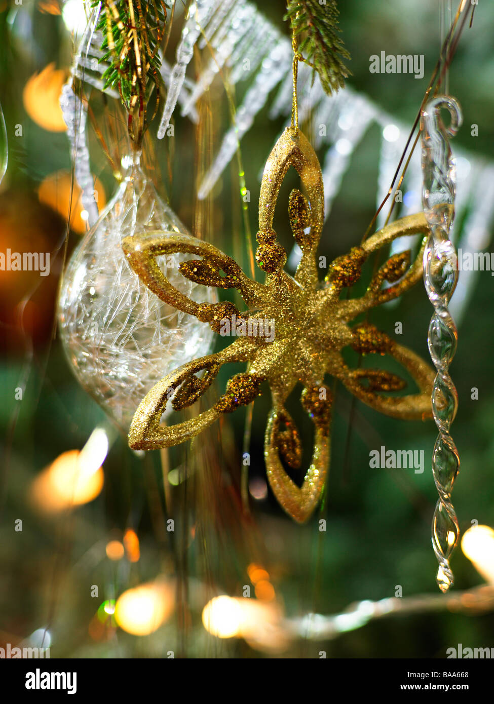 A decorated christmas tree, close-up Stock Photo - Alamy