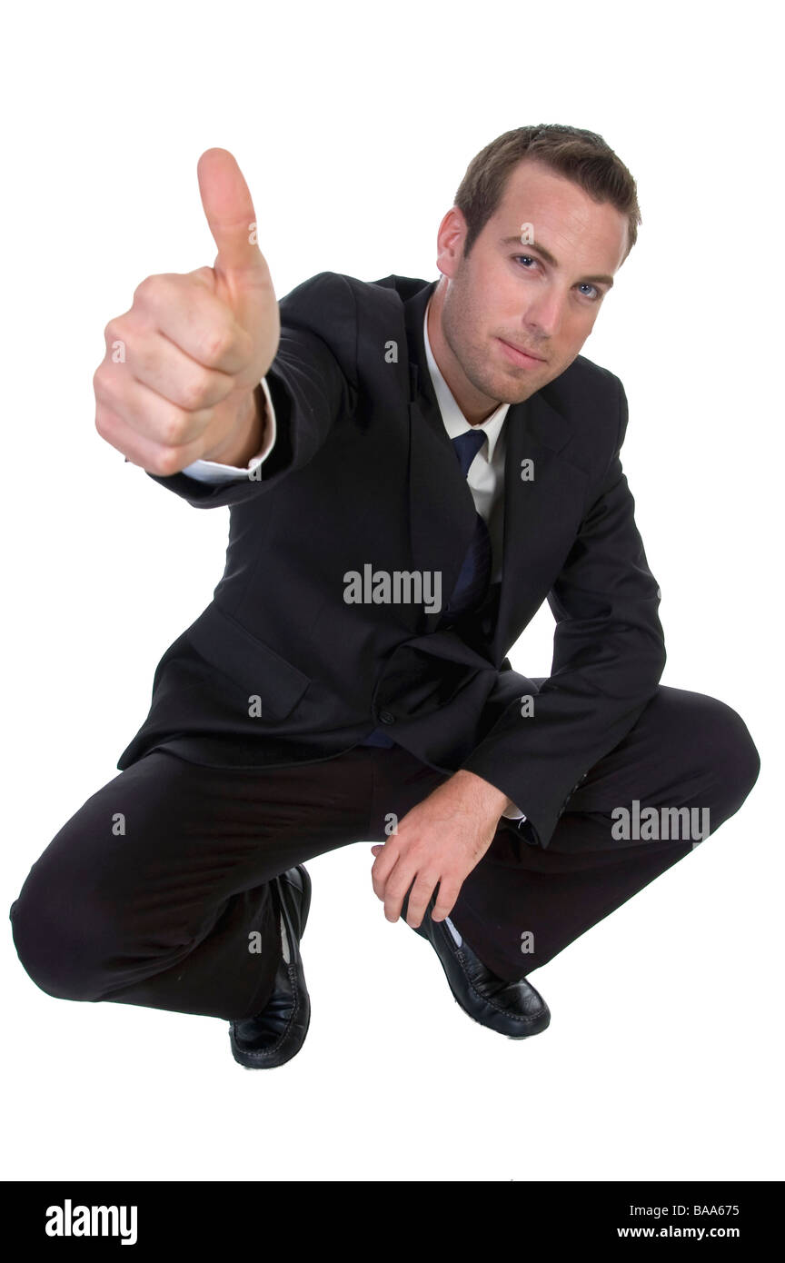 businessman wishing good-luck Stock Photo - Alamy