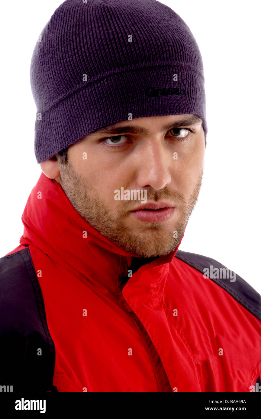 close up view of male model Stock Photo - Alamy