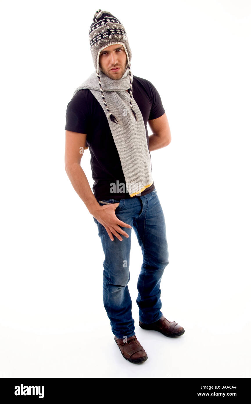 full pose of man in winter clothes Stock Photo - Alamy