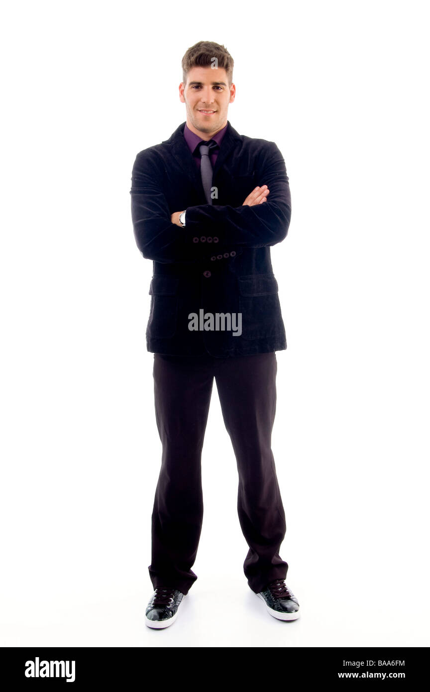 full body pose of handsome young attorney Stock Photo - Alamy