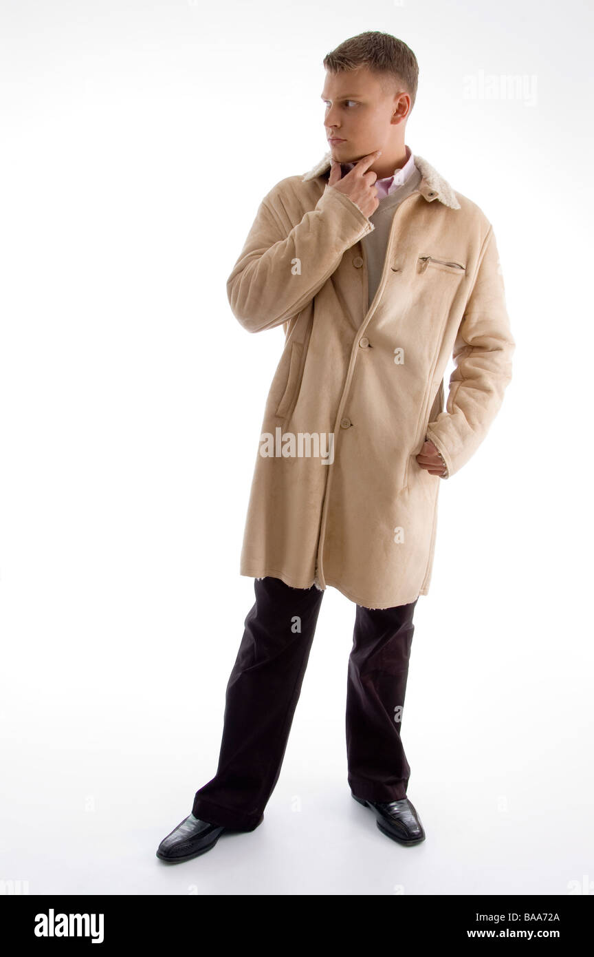 side view of standing male Stock Photo - Alamy